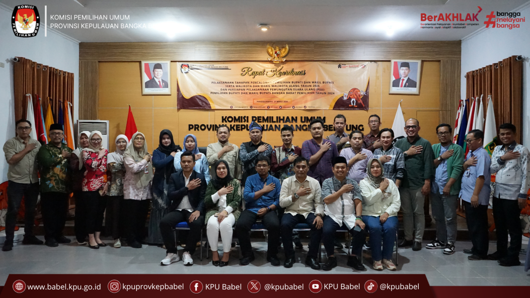 KPU BABEL - RAPAT KOORDINASI PERSIAPAN PELAKSANAAN PILKADA ULANG TAHUN 2025 DAN PEMUNGUTAN SUARA ...